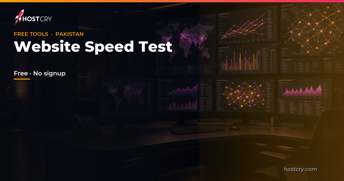 Free Website Speed Test – PageSpeed & Core Web Vitals | Hostcry